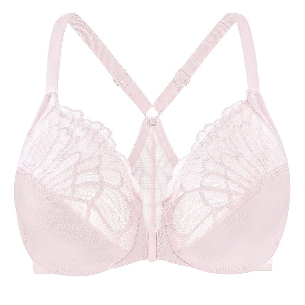 Meleneca Womens Racerback Front Closure Full Coverage Unlined Plus